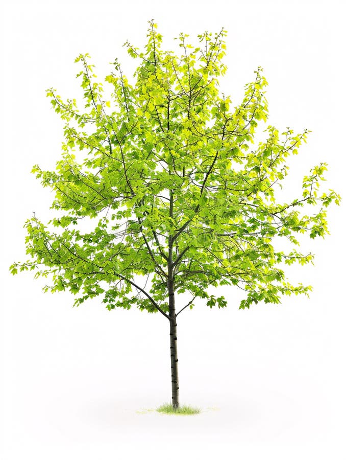 Different Types of Tree Isolated on a Solid White Background Stock ...