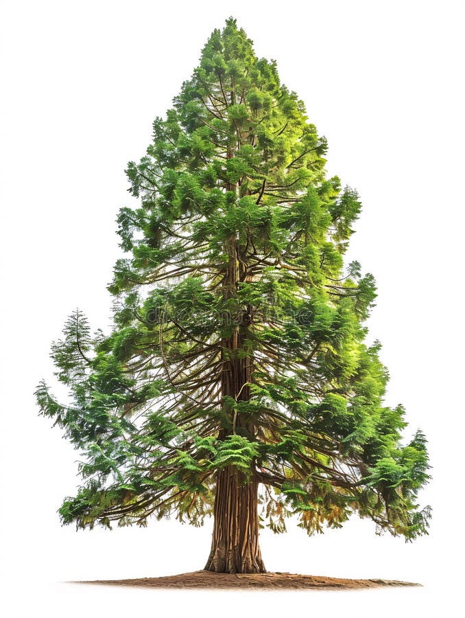 Different Types of Tree Isolated on a Solid White Background Stock ...