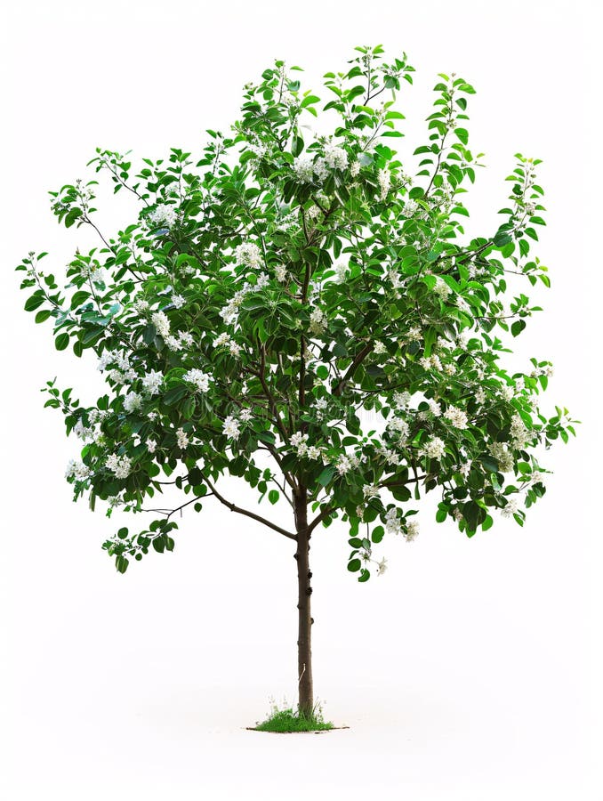Different Types of Tree Isolated on a Solid White Background Stock ...