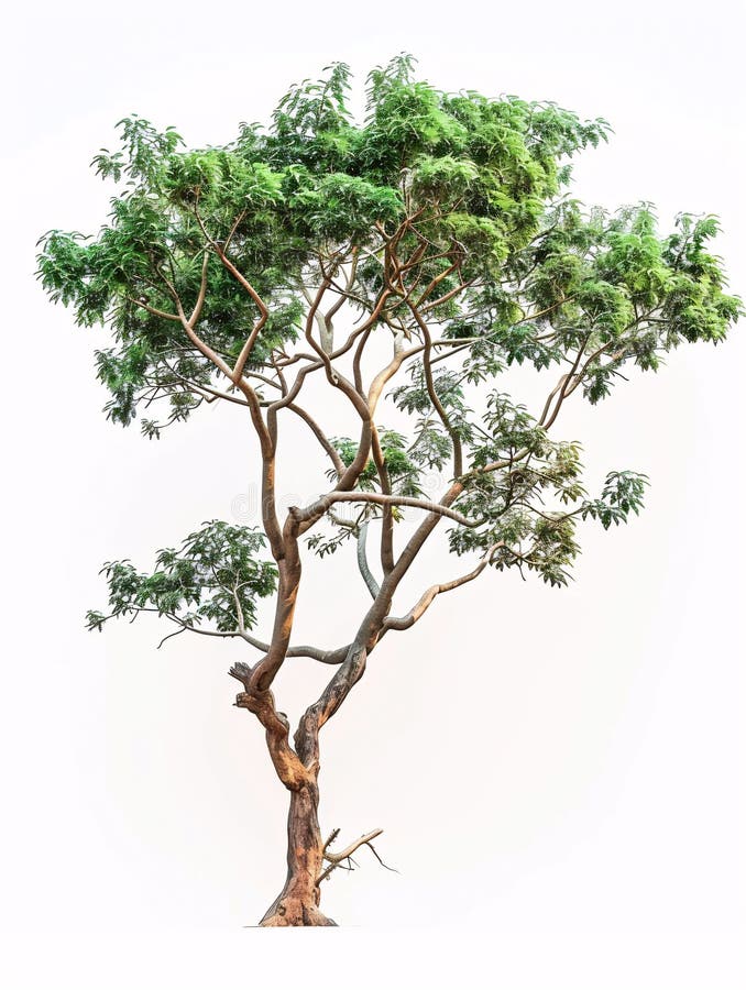 Different Types of Tree Isolated on a Solid White Background Stock ...