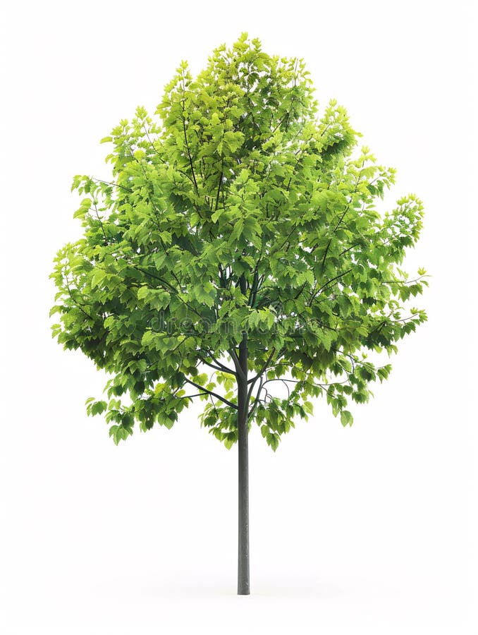 Different Types of Tree Isolated on a Solid White Background Stock ...