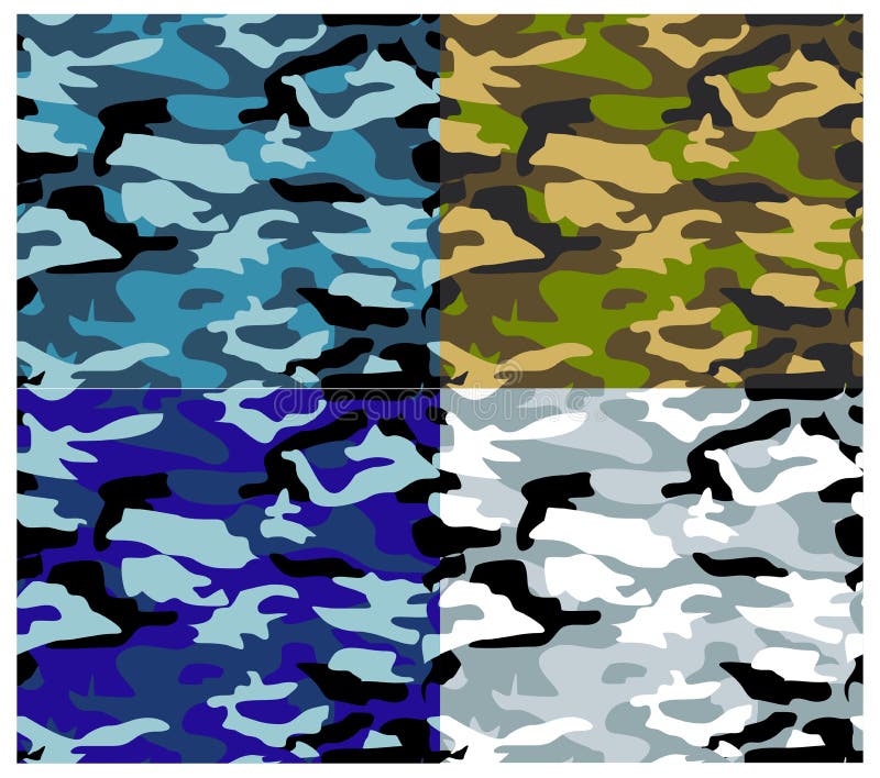Different Types Vector Camouflage Stock Vector - Illustration of ...