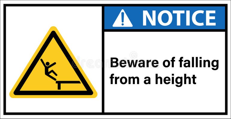 Different Types of Warning Signs, Beware of Falling from a Height ...