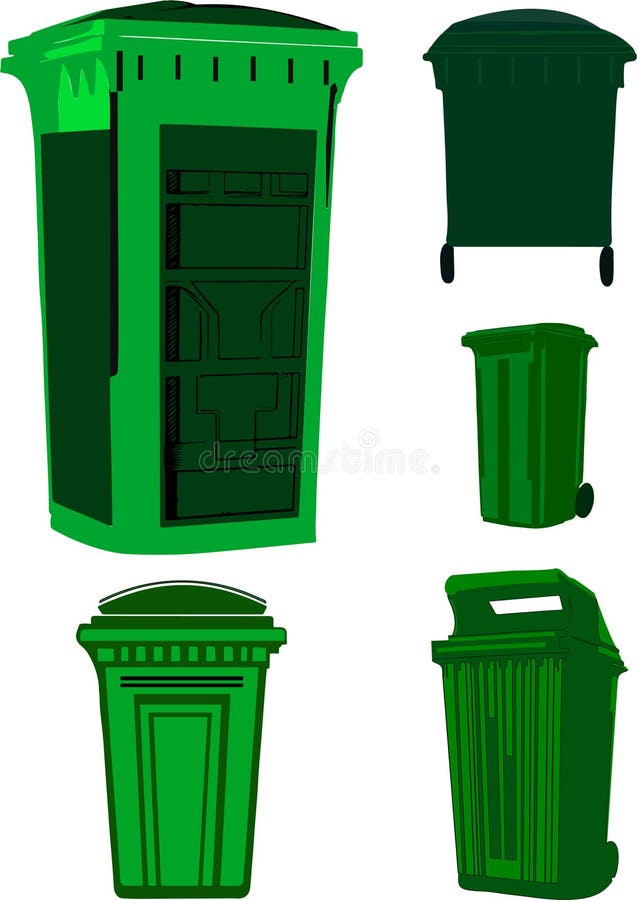 Different Types of Waste Recovery Organic Bin Stock Vector ...