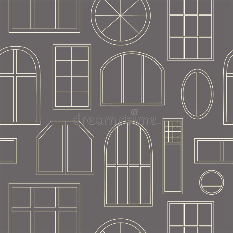 Vector Icons Set of Different Types of Windows Stock Vector ...