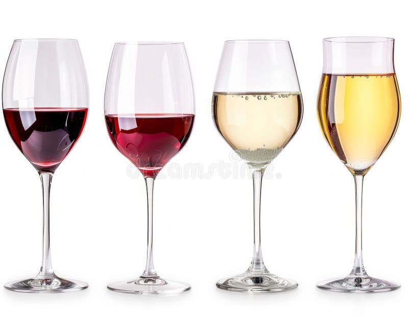 Different Types of Wine in Glasses. Generative Ai Stock Illustration ... Different Types of Wine in Glasses. Generative Ai Stock Illustration ...
