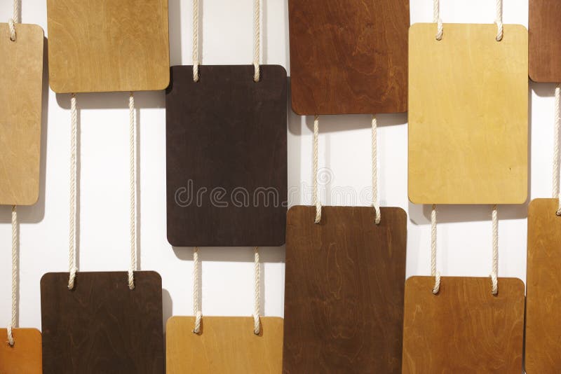 Different Types of Wood Hanging on the Wall Stock Image - Image of ...