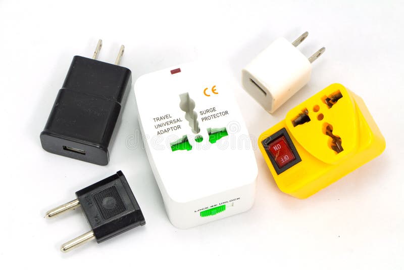 Different Universal Adapters Travel Adapters Stock Image - Image of ...
