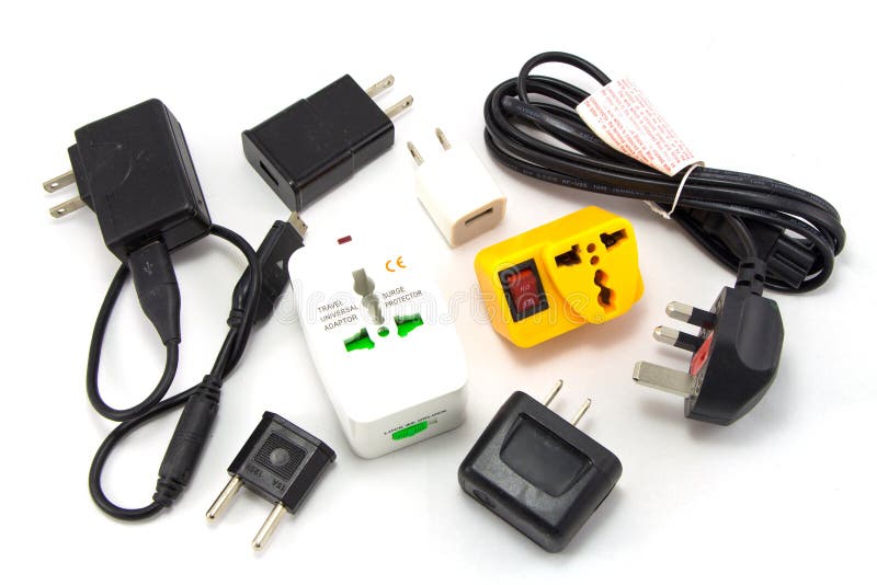Different Universal Adapters Travel Adapters Stock Image - Image of ...