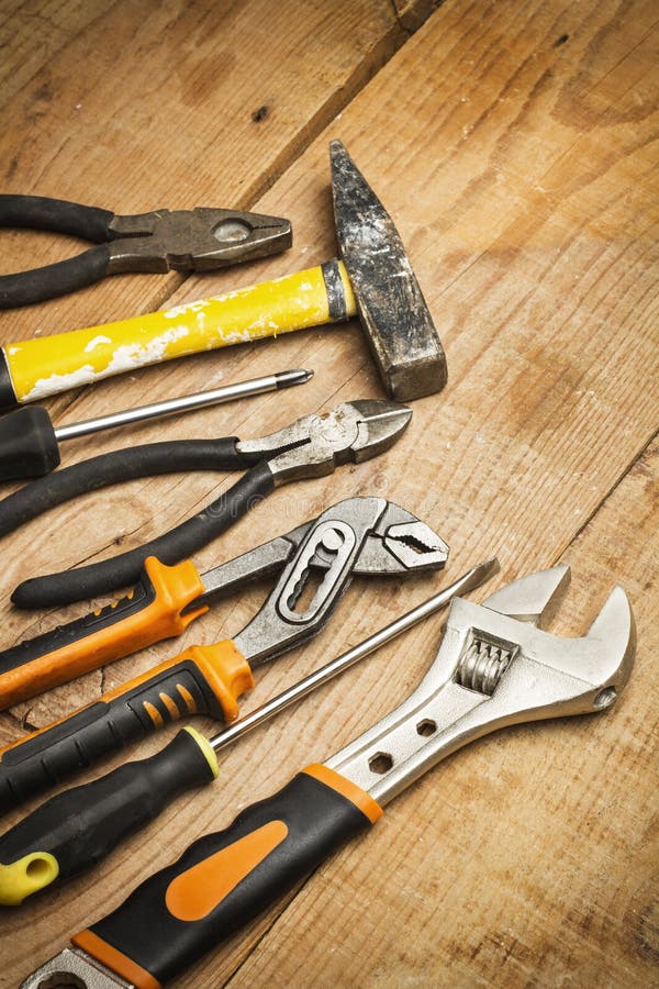Different used work tools stock photo. Image of equipment - 125514176