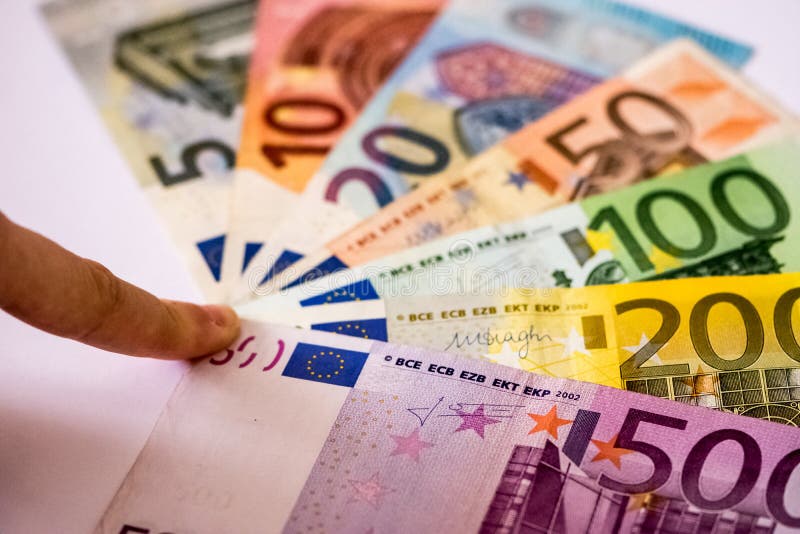 Different Value of the Euro Paper Bills Stock Photo - Image of capital ...