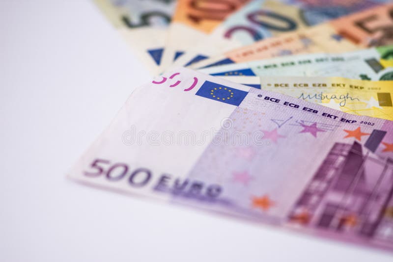 Different Value of the Euro Paper Bills Stock Photo - Image of euro ...