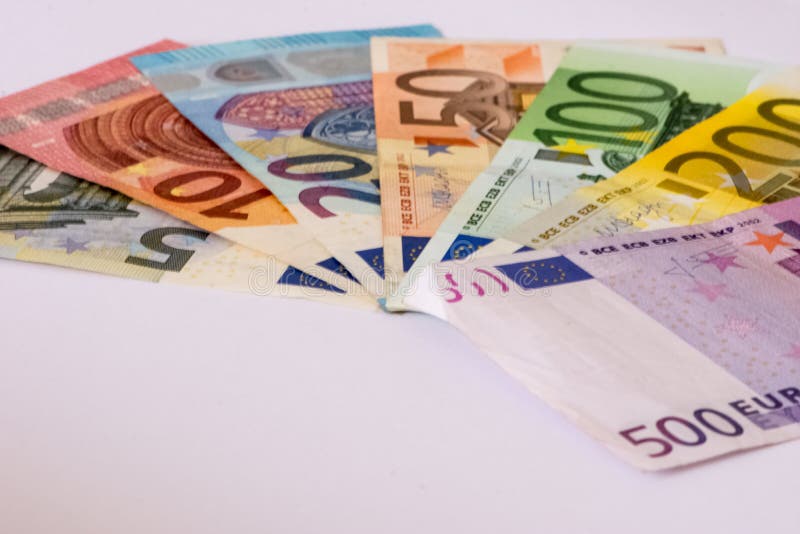 Different Value of the Euro Paper Bills Stock Photo - Image of ...