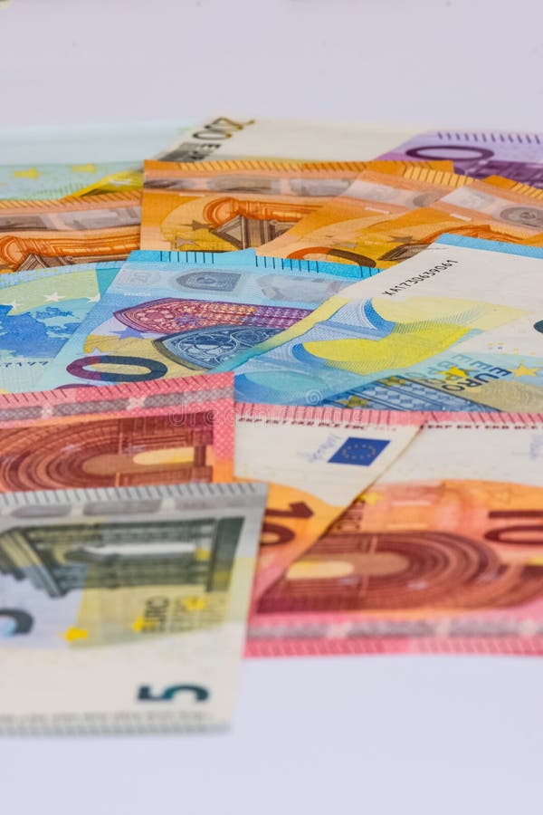 Different Value of the Euro Paper Bills Stock Photo - Image of bank ...