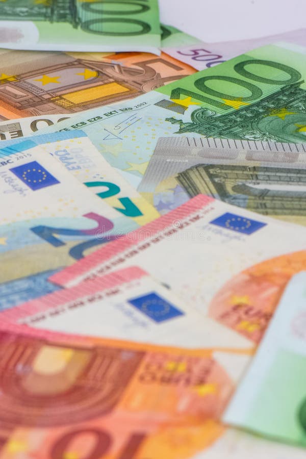 Different Value of the Euro Paper Bills Stock Image - Image of note ...