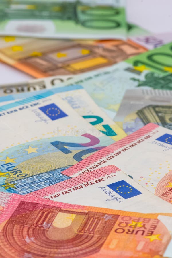 Different Value of the Euro Paper Bills Stock Photo - Image of european ...