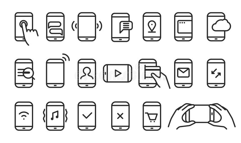 Different Variations of Holding a Modern Smartphone Stock Vector ...
