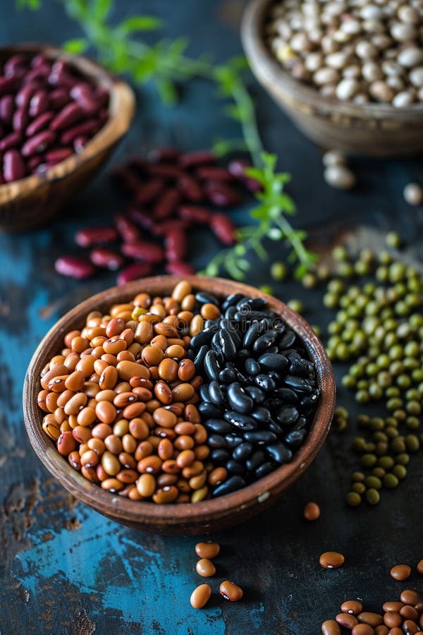 Different Varieties of Beans and Legumes. Selective Focus Stock Photo ...