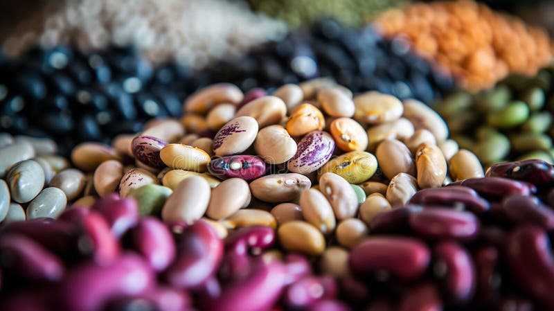 Different Varieties of Beans and Legumes. Selective Focus Stock Photo ...