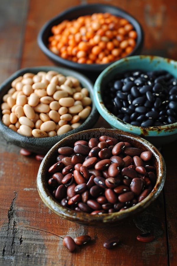Different Varieties of Beans and Legumes. Selective Focus Stock ...