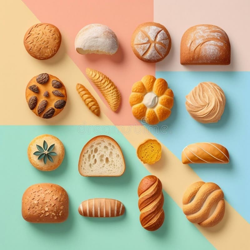 Different Varieties Bread Stock Illustrations – 273 Different Varieties ...