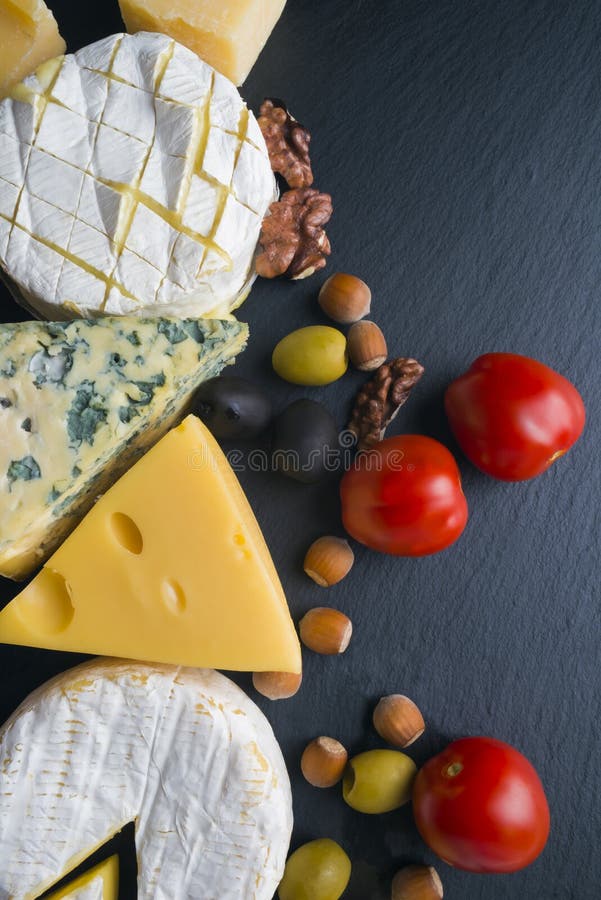 Different Varieties of Cheese Stock Photo - Image of flavor, board ...