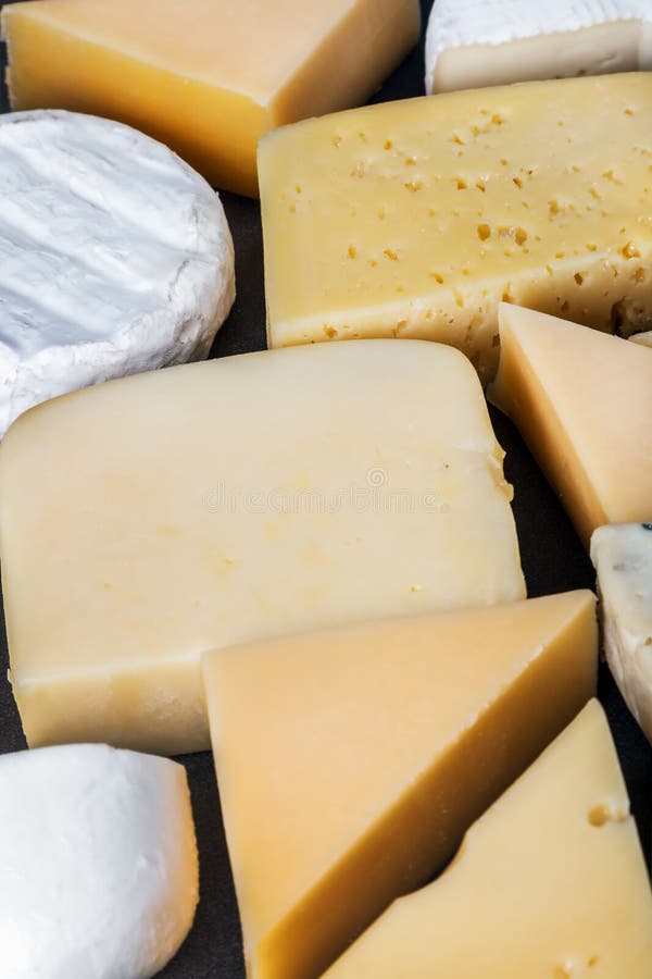Different Varieties of Cheese, Hard, Brine, Soft Stock Image - Image of ...