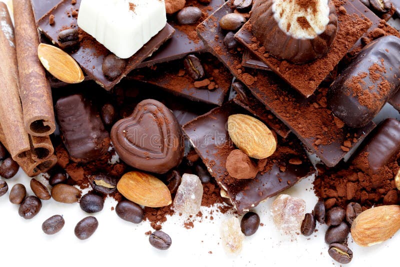 Different Varieties of Chocolate and Sweets Stock Image - Image of ...