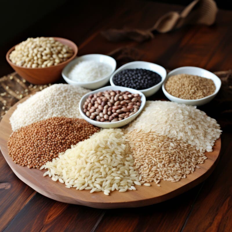 Different Varieties and Different Colors of Rice Stock Image - Image of ...