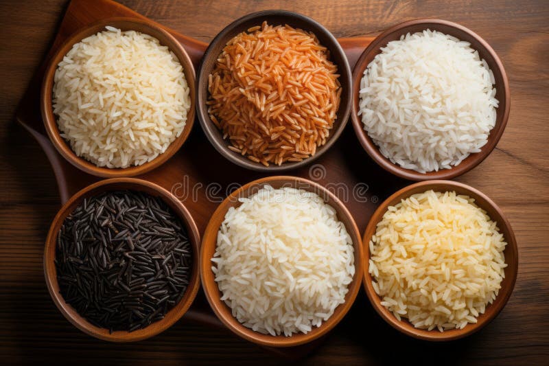 Different Varieties and Different Colors of Rice Stock Photo - Image of ...