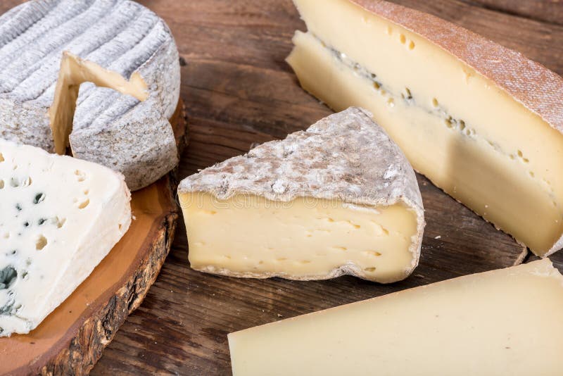 Different Varieties of French Cheeses Stock Photo - Image of food ...