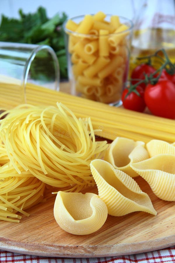 Different Varieties of Italian Pasta Stock Image - Image of copy ...
