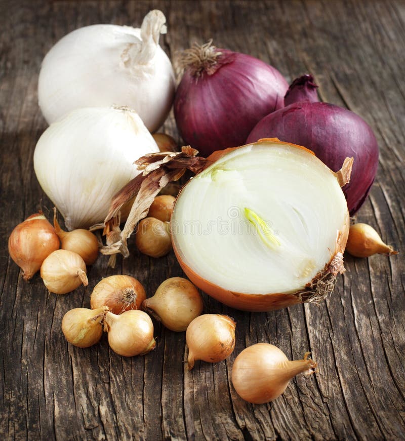 Different Varieties of Onions Stock Photo - Image of organic, plant ...