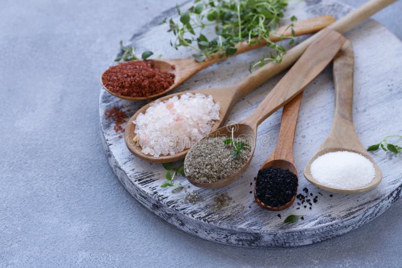 Different Varieties of Salt Stock Photo - Image of pink, organic: 131839002