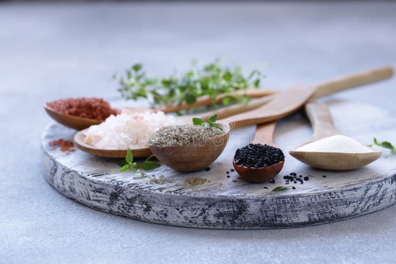 Different Varieties of Salt Stock Image - Image of fleur, traditional ...