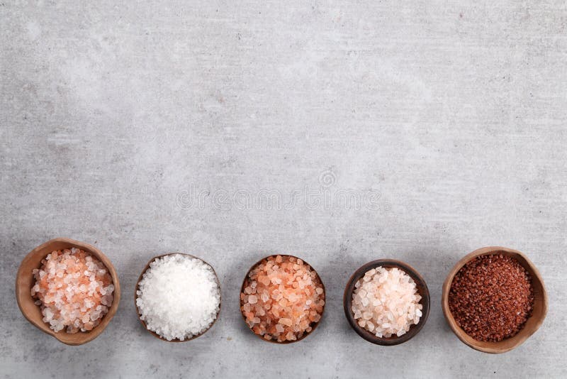 Different Varieties of Table Salt. Stock Image - Image of himalayan ...