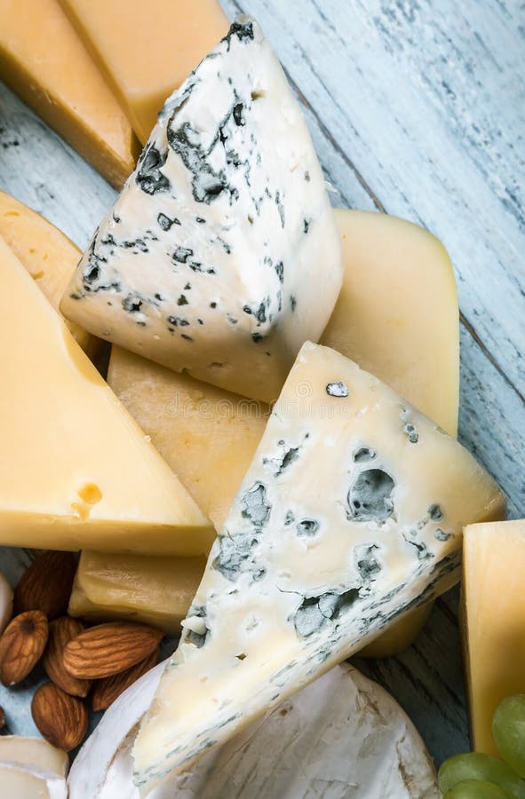 Different Varieties and Types of Cheese Stock Image - Image of ...