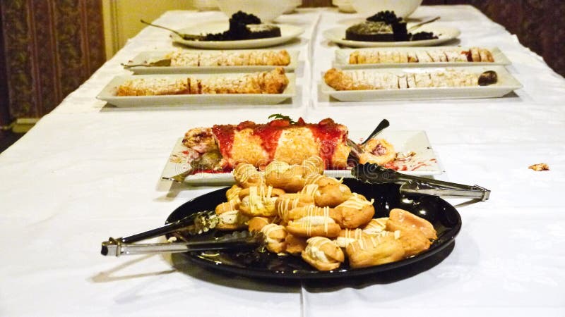 Different Variety of Finger Food, Savories and Sandwiches Stock Photo ...