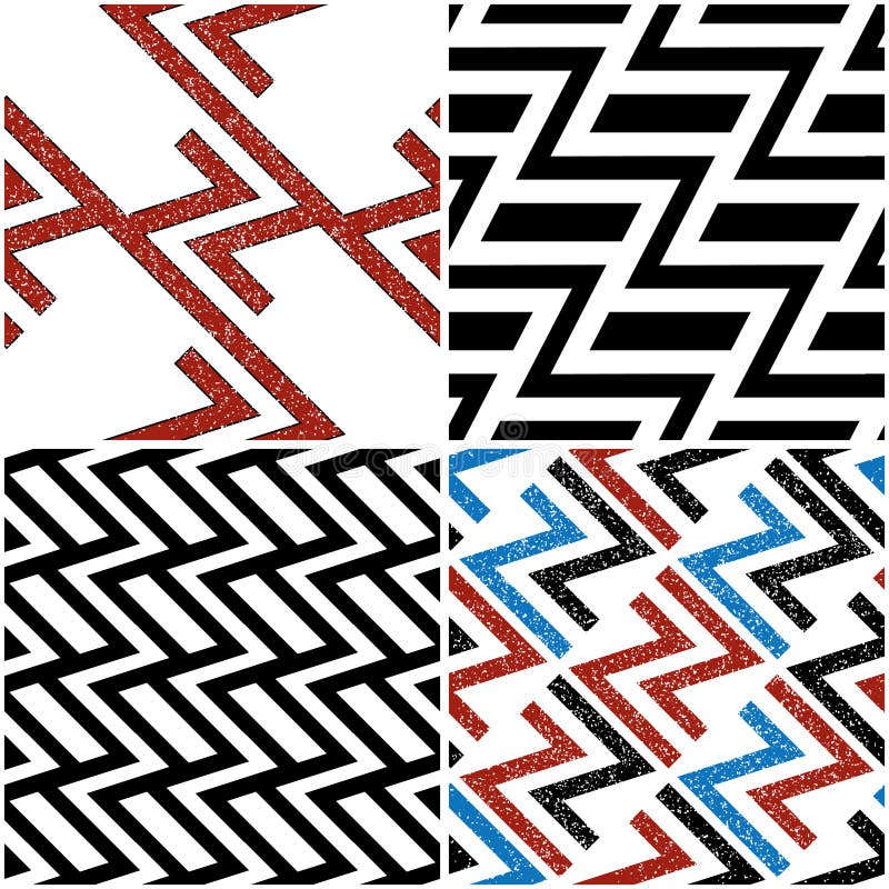 4 Different Vector Patterns in the Same Package_b Stock Vector ...