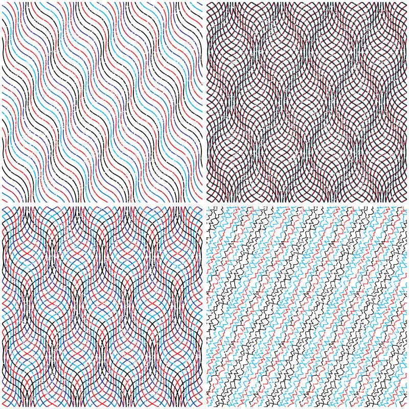 4 Different Vector Patterns in the Same Package_c Stock Vector ...