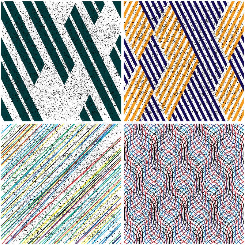 4 Different Vector Patterns in the Same Package_o Stock Vector ...