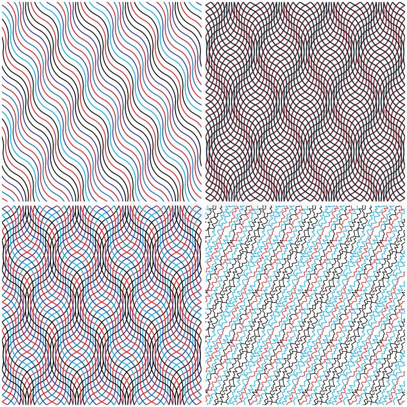 4 Different Vector Patterns in the Same Package_c Stock Vector ...