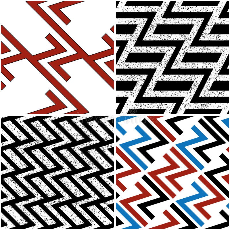 4 Different Vector Patterns in the Same Package_d Stock Vector ...
