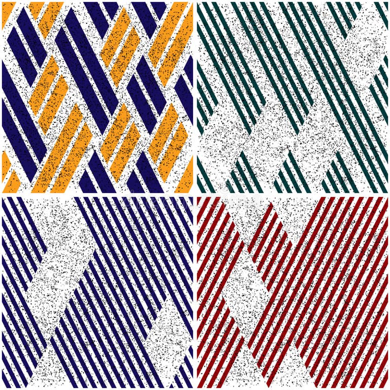 4 Different Vector Patterns in the Same Package_d Stock Illustration ...