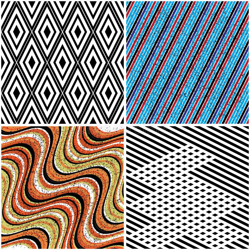 4 Different Vector Patterns in the Same Package_e Stock Vector ...