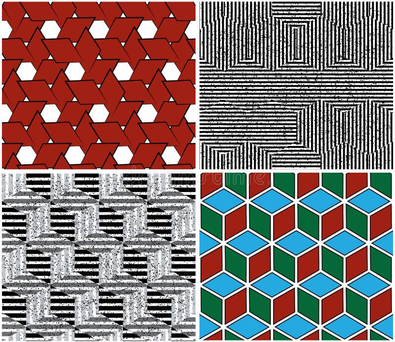 6 Different Vector Patterns in the Same Package_e Stock Vector ...