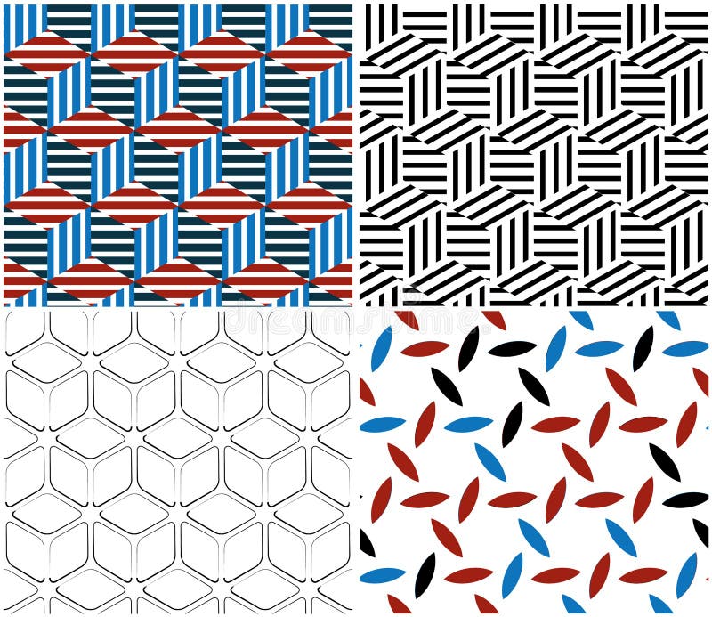 4 Different Vector Patterns in the Same Package_f Stock Vector ...