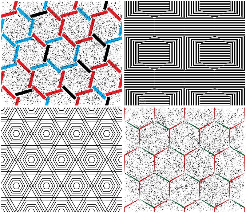 4 Different Vector Patterns in the Same Package_h Stock Vector ...