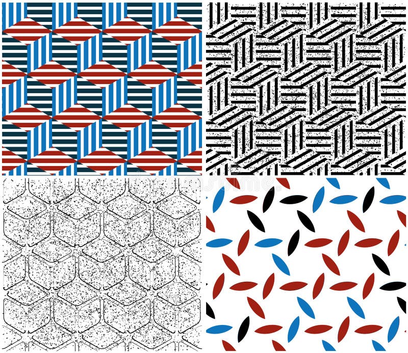 4 Different Vector Patterns in the Same Package_i Stock Vector ...