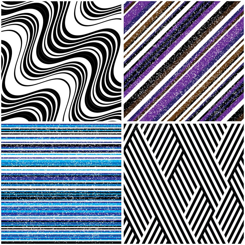 4 Different Vector Patterns in the Same Package_j Stock Vector ...